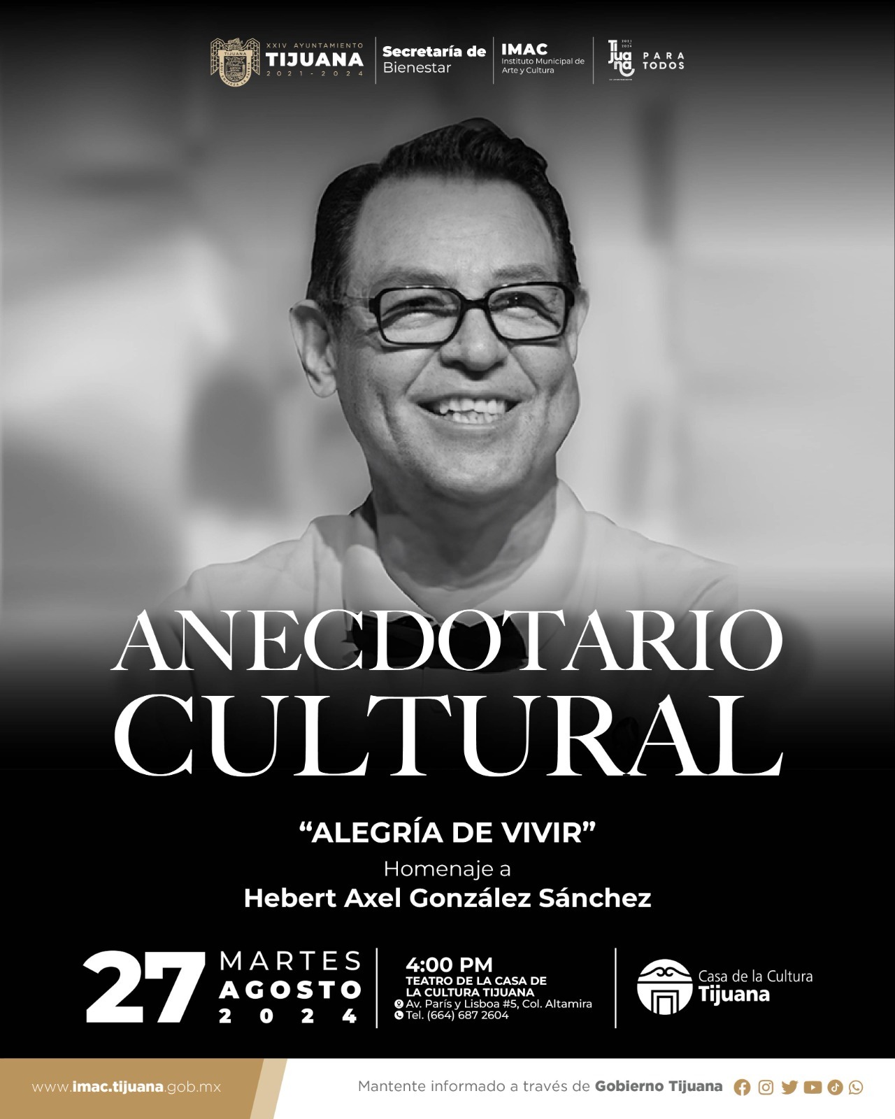 IMAC RENDIRÁ HOMENAJE A HEBERT AXEL EN “ANECDOTARIO CULTURAL” - Piolín ...