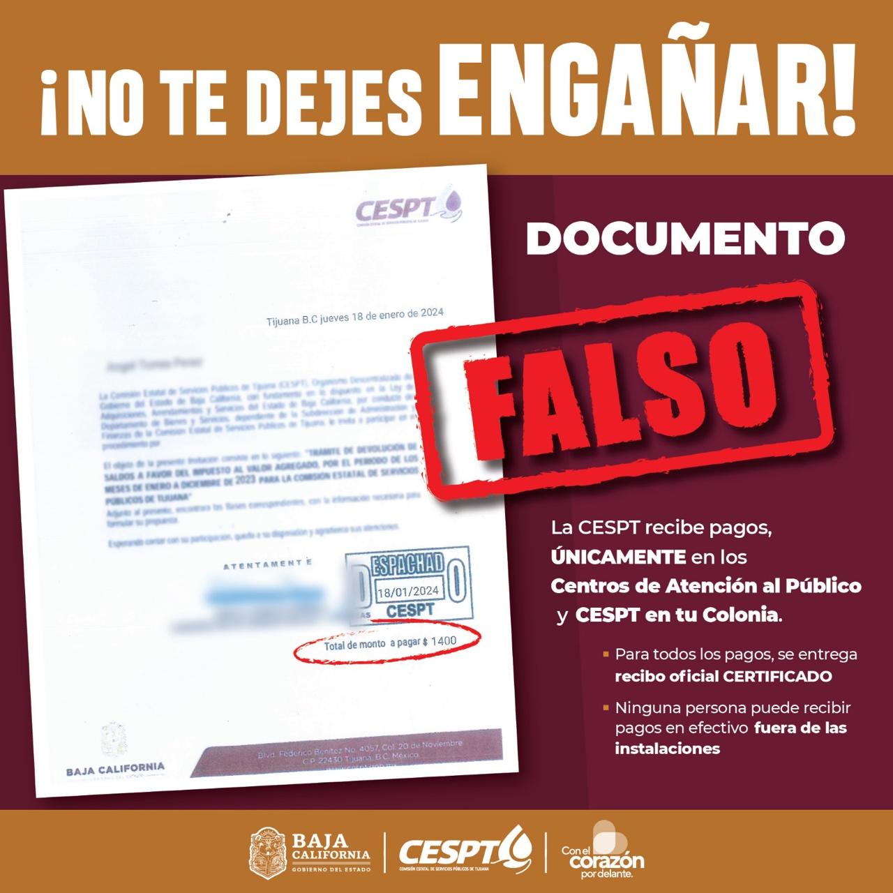 HACE LLAMADO CESPT A REGULARIZAR ADEUDOS DE AGUA A TRAVÉS DE VÍAS ...